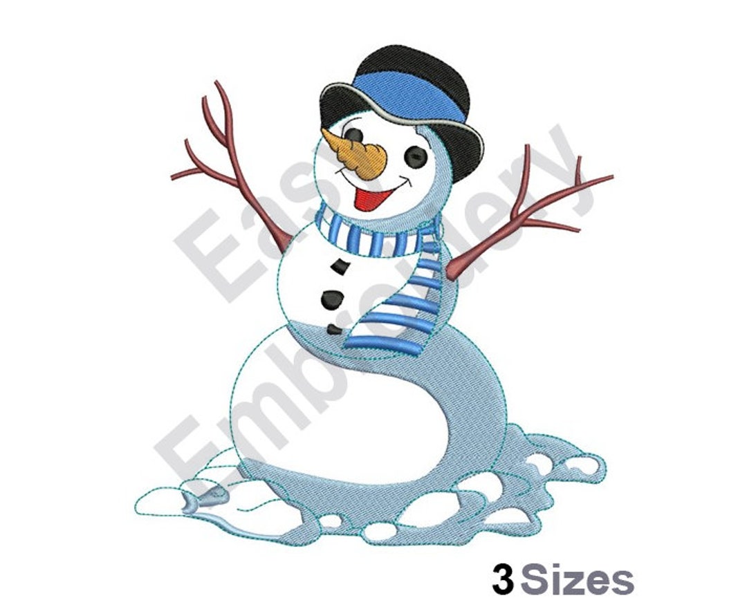 Snowman - Machine Embroidery Design - Etsy
