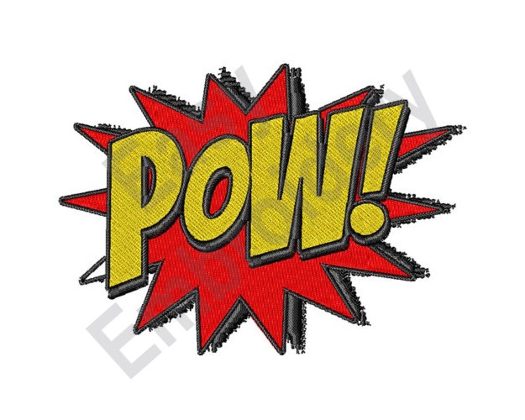 Pow! - Machine Embroidery Design - Etsy