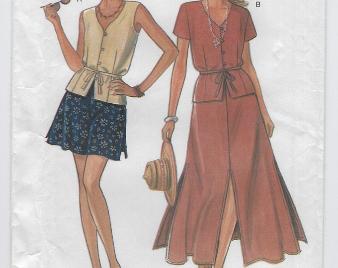 6431 New Look Simplicity Misses Sleeveless Long or Short Vest Waistcoat ...