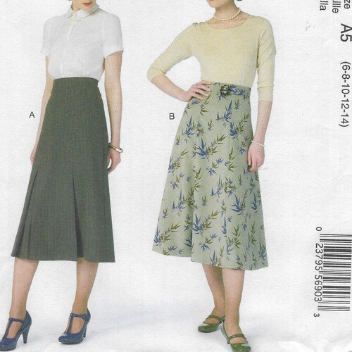 Mccall's M6712 Misses Top and Skirt Sewing Pattern Size - Etsy