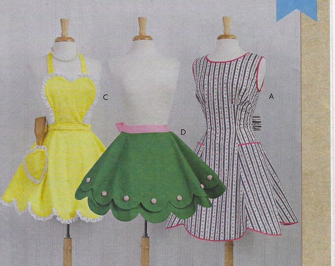 S8904 Simplicity Crafts Misses Wraparound Apron With Large Pockets in 2 ...