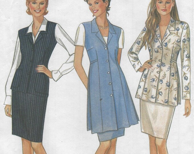 6431 New Look Simplicity Misses Sleeveless Long or Short Vest Waistcoat ...