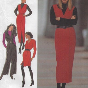 2313 Style Patterns Misses Surplice, Wrap Over Dress and Pinafore and ...