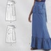 S9049 Simplicity Misses Back Wrap Skirt W/sash Tie That - Etsy