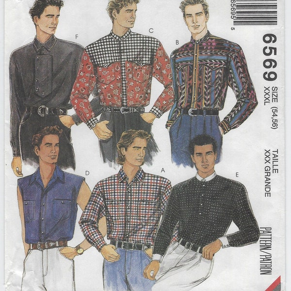 Western Shirt Sewing Pattern - Etsy