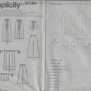 8134 Simplicity Misses Pants, Front Wrap Pants, Culottes and Shorts ...