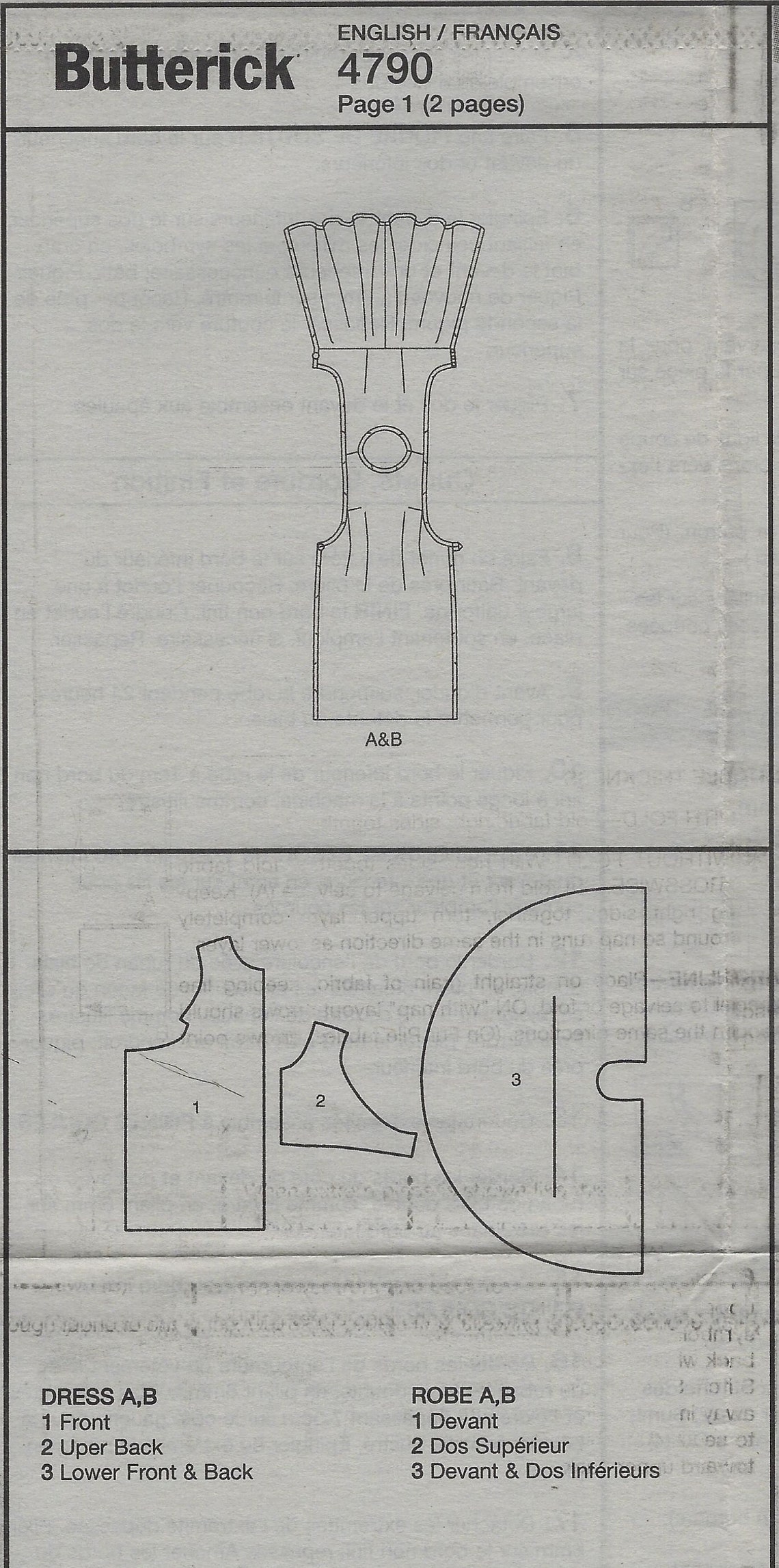 B4790 Butterick Retro '52 Misses Walk-away Wrap Dress: - Etsy