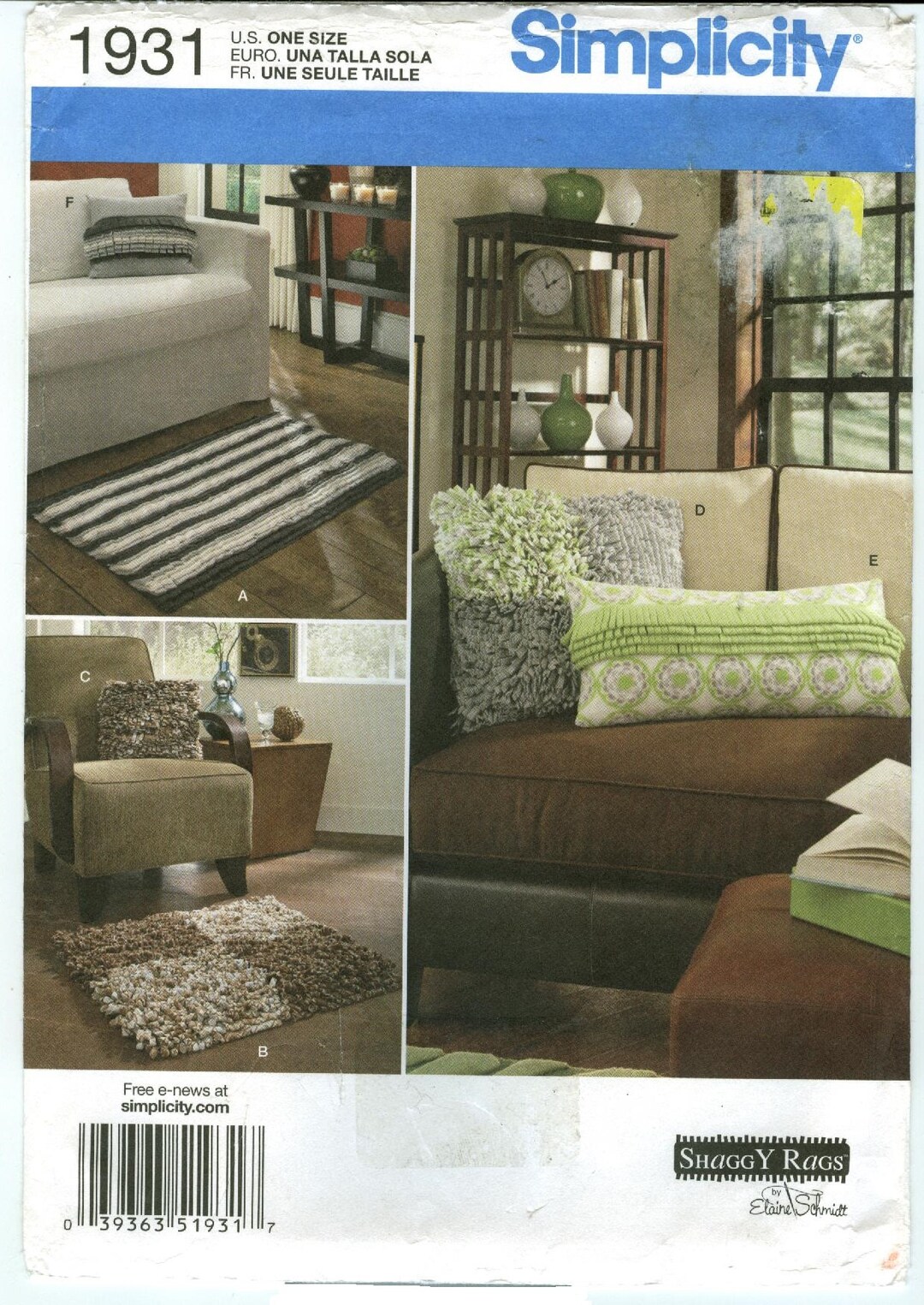 1931 Simplicity Home Decorating Fleece Fringe Rugs and - Etsy