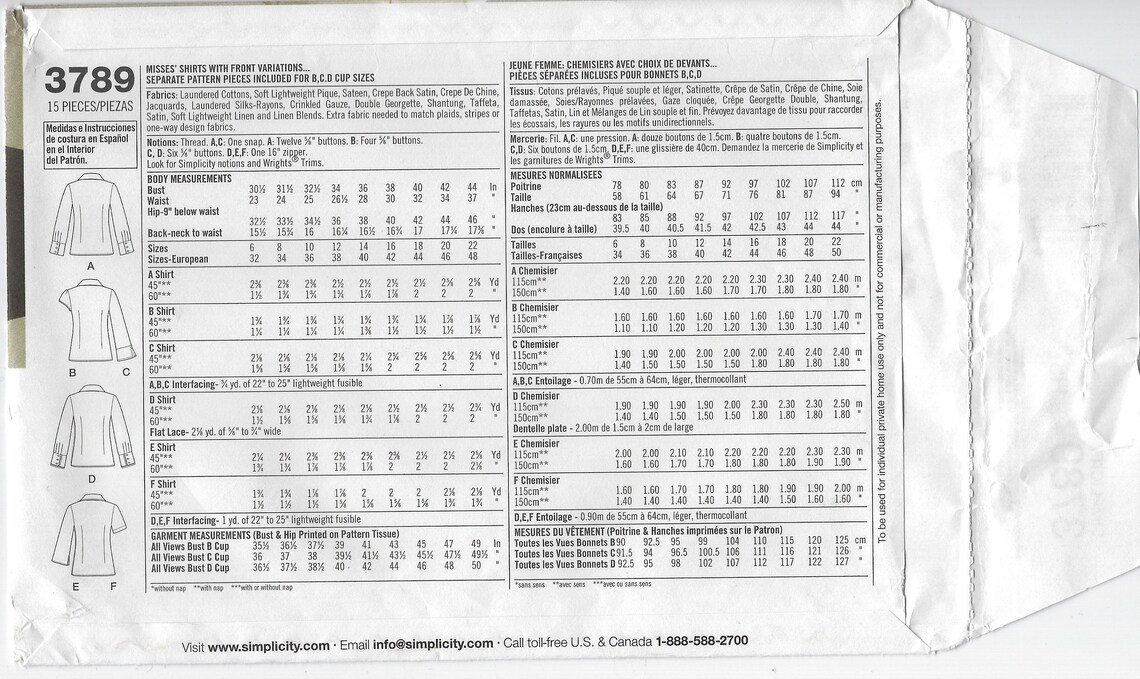 3789 Simplicity Khaliah Ali Collection Misses Shirts With | Etsy