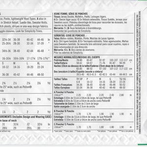 8517 Simplicity - Misses Ponchos With Hooded, Patch Pockets, Lace-up ...