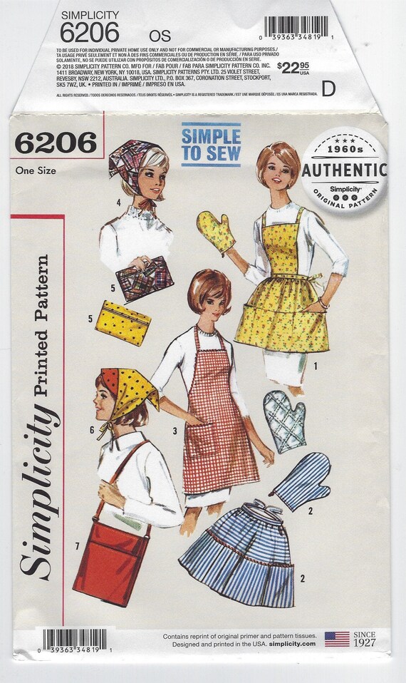 6206 Simplicity Simple-to-sew Kitchen Accessories and Gifts - Etsy