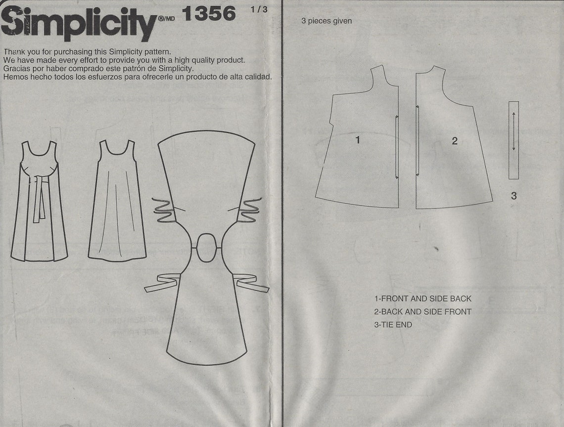 1356 Simplicity Jiffy Redux Misses Jiffy Reversible Wrap - Etsy