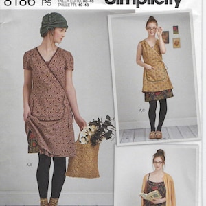 8186 Simplicity Dottie Angel - Misses Frock Wrap Dress in 2 Lengths and ...