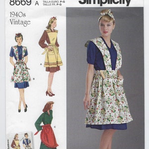 8669 Simplicity 1940's Vintage Misses Vintage Half or - Etsy
