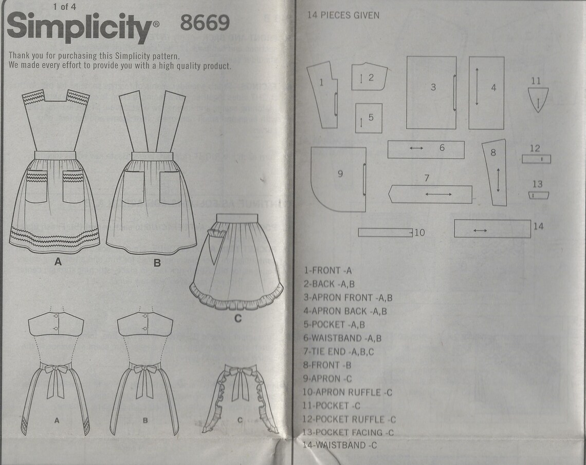 8669 Simplicity 1940's Vintage Misses Vintage Half or - Etsy