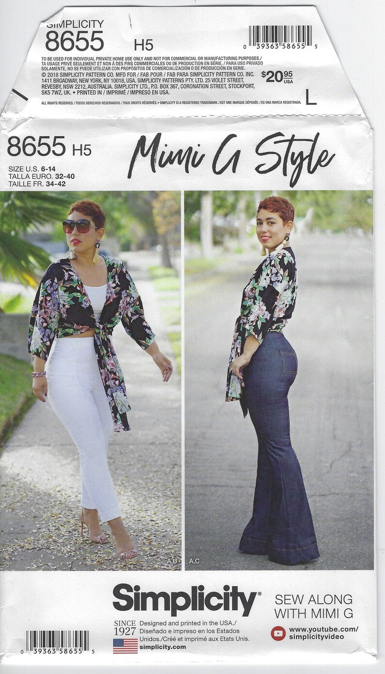 S8655 Simplicity Mimi G Style Misses High-waisted Pants in | Etsy