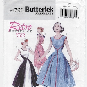 B4790 Butterick Retro '52 - Misses Walk-away Wrap Dress: Back Wraps ...