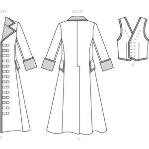 M7821 Mccall's Costumes - Men's Lined Trench Coat W/button Detailing ...