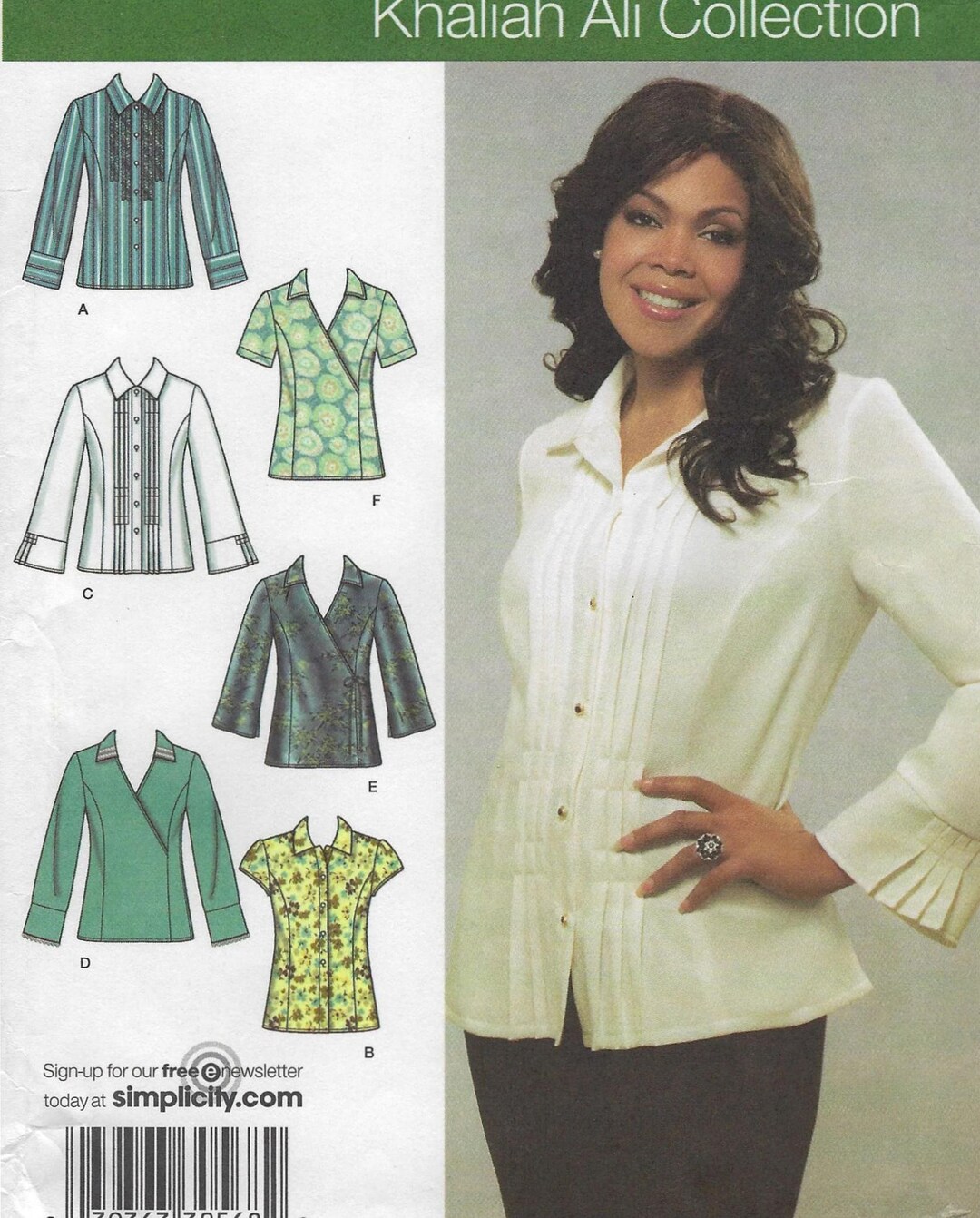 3789 Simplicity Khaliah Ali Collection - Misses Shirts With Front and ...
