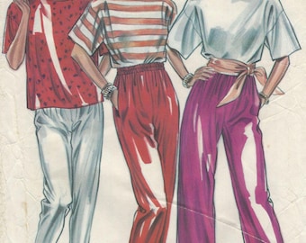 6669 New Look Simplicity - Misses High-waisted Tops With Sleeve ...