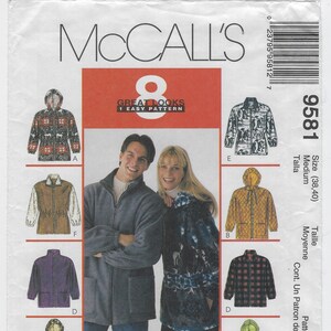 9581 Mccall's Misses and Men's Unisex Jacket With a - Etsy
