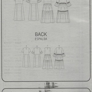 M7948 Mccall's Misses Dress W/gathered Skirt With Ruffle Tier, Sleeve ...