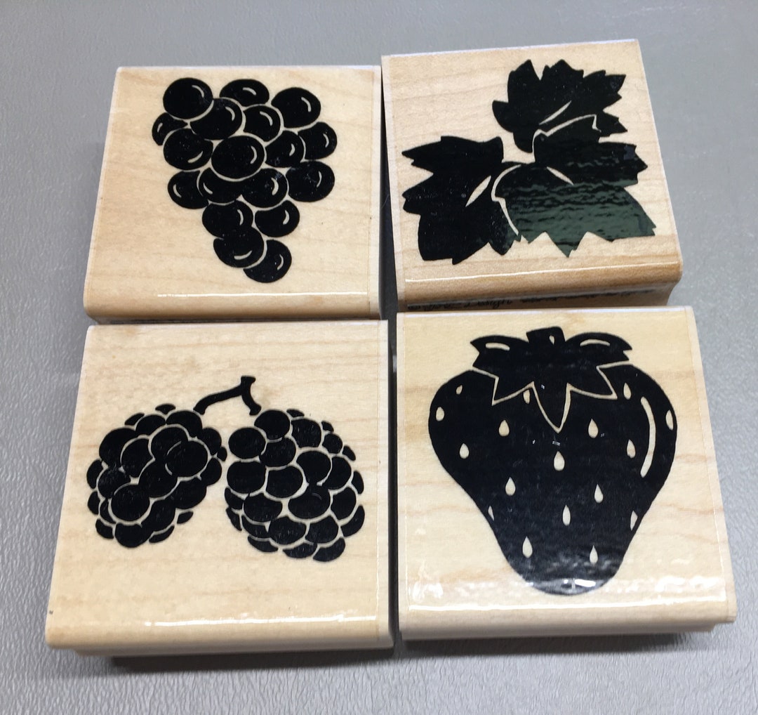 Rubber Stamp Set DOTS Dozens of Terrific Stamps Fruit of the Vine S203 ...