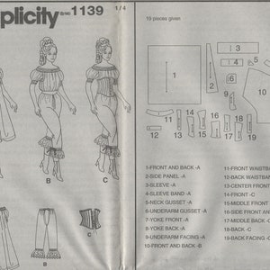 1139 Simplicity Fashion Historian Civil War Undergarments Chemise ...