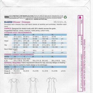 K4259 Kwik Sew - Learn to Sew - Misses Scooped Neck Tank Knit Dresses ...