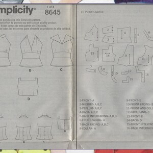 8645 Simplicity 1950s Redux - Misses Halter Tops W/midriff and Sun Top ...