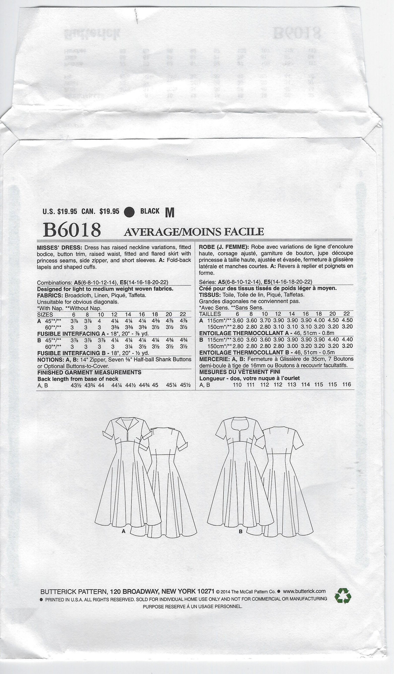 B6018 Butterick Retro '52 Misses Fit and Flare Dress - Etsy