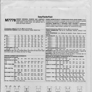 M7778 Mccall's Misses Close-fit Dresses Romper and - Etsy