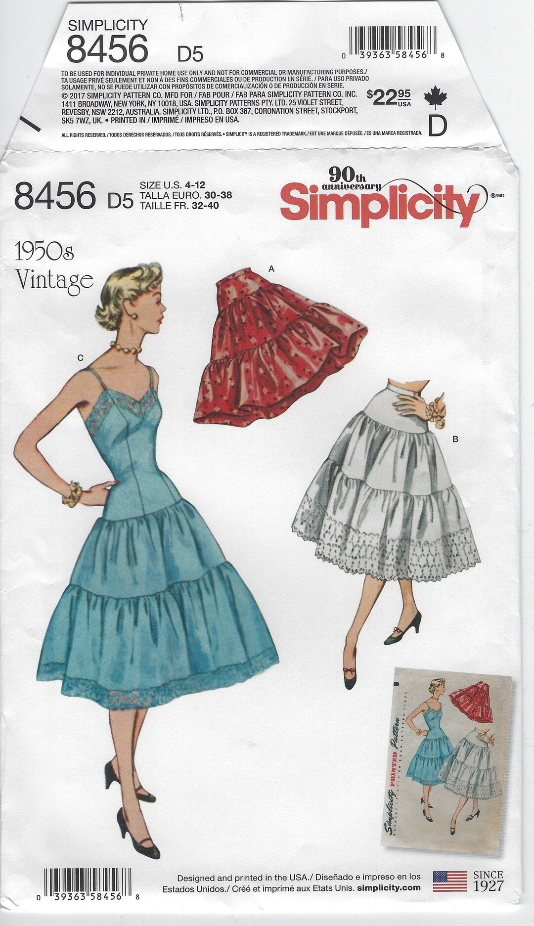 8456 Simplicity 1950's Vintage Redux Misses Vintage - Etsy