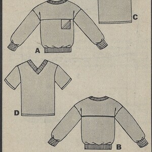 6797 Butterick Classics Mens Pullover, Knit Top With Neckband, Sleeve ...