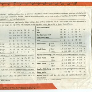 5599 Simplicity - Misses Set of Blouses With Tucks, Ruffles, Collar and ...