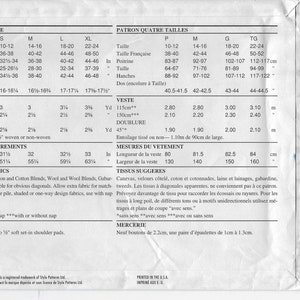 2596 Style Patterns Misses Double Breasted Coat With Notched | Etsy