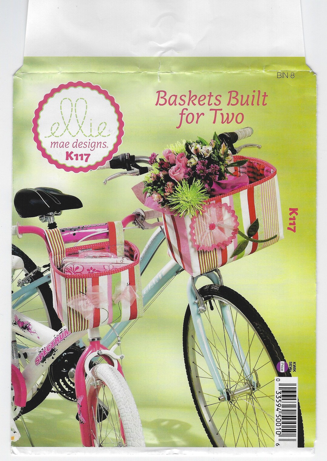K117 Kwik Sew Crafts Bicycle Baskets Built for Two New Sewing Pattern ...