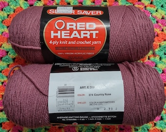 Red Heart Country Rose Yarn - Etsy