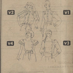 5599 Simplicity - Misses Set of Blouses With Tucks, Ruffles, Collar and ...