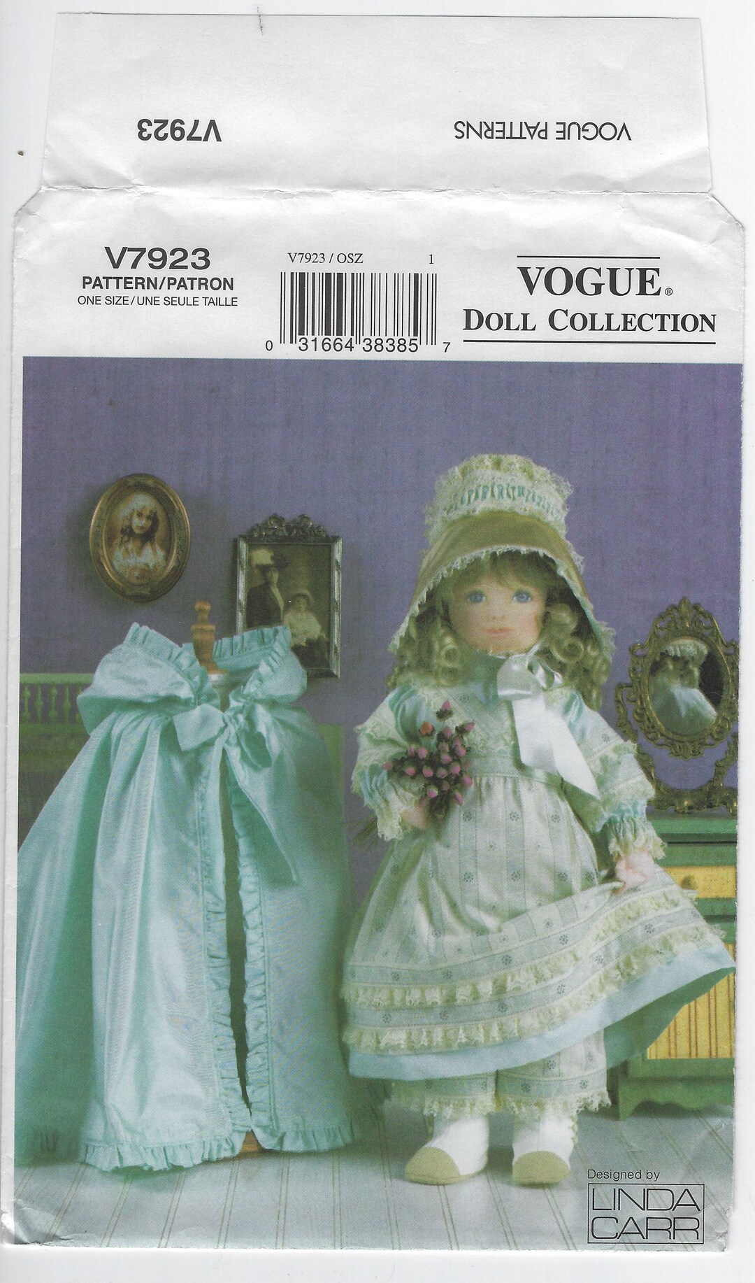 V7923 Vogue Doll Collection Clothing Outfits for 18 Doll: Dress and ...