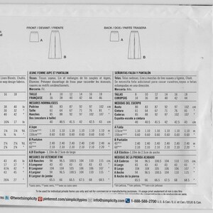 A1186 It's so Easy Simplicity Misses Pull-on Elastic Waist Pants and ...