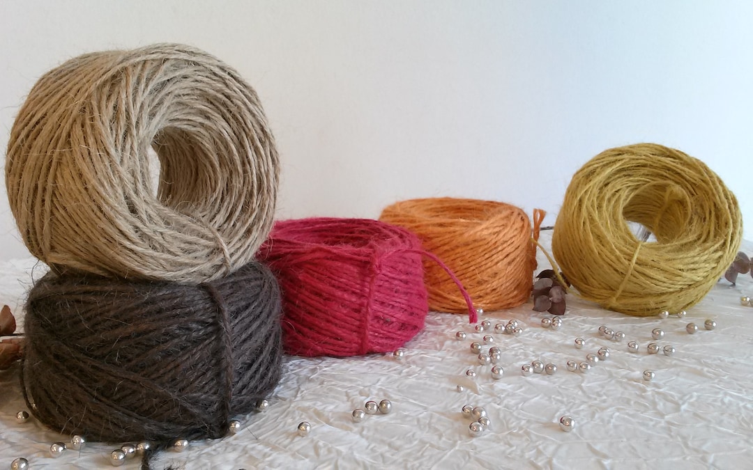 Coloured Jute Twine 2.5 Mm – 65 M, Natural Rope for Macrame, Crochet ...