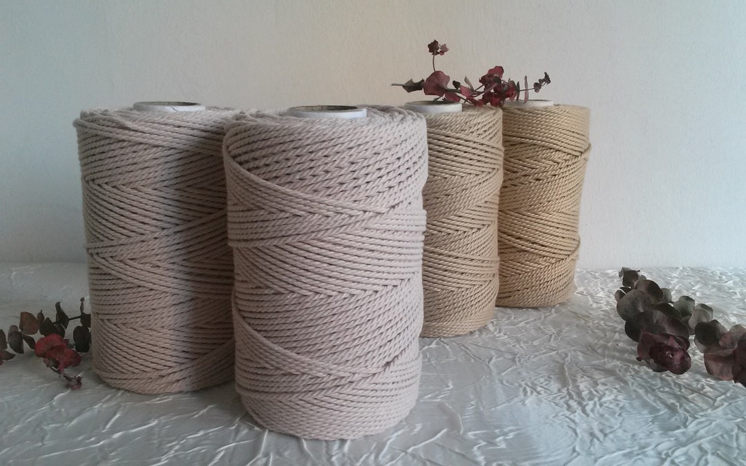 Macramé Rope Macramé Cotton Macramé Rope 3 Mm Spool of 100% - Etsy