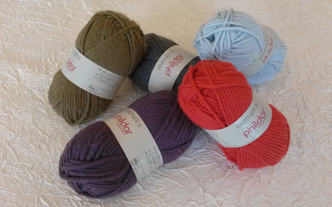 Phildar PARTNER 6 Wool, Phildar Knitting Wool, Ball of Phildar PARTNER ...