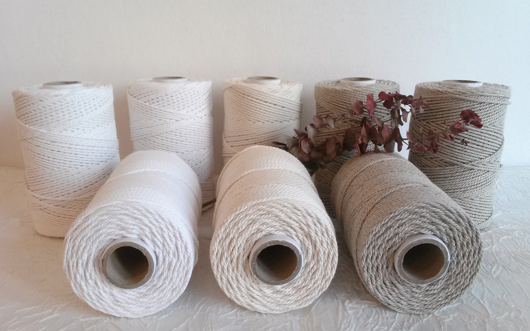 Macrame Rope, Macrame, Macrame Cotton Rope 3 Mm, 100% Twisted Cotton ...