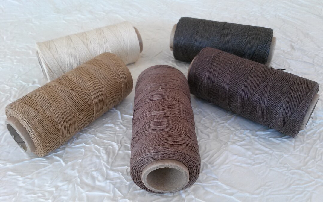 Linen Thread, Waxed Natural Linen Twine, Colored Waxed Natural Linen ...