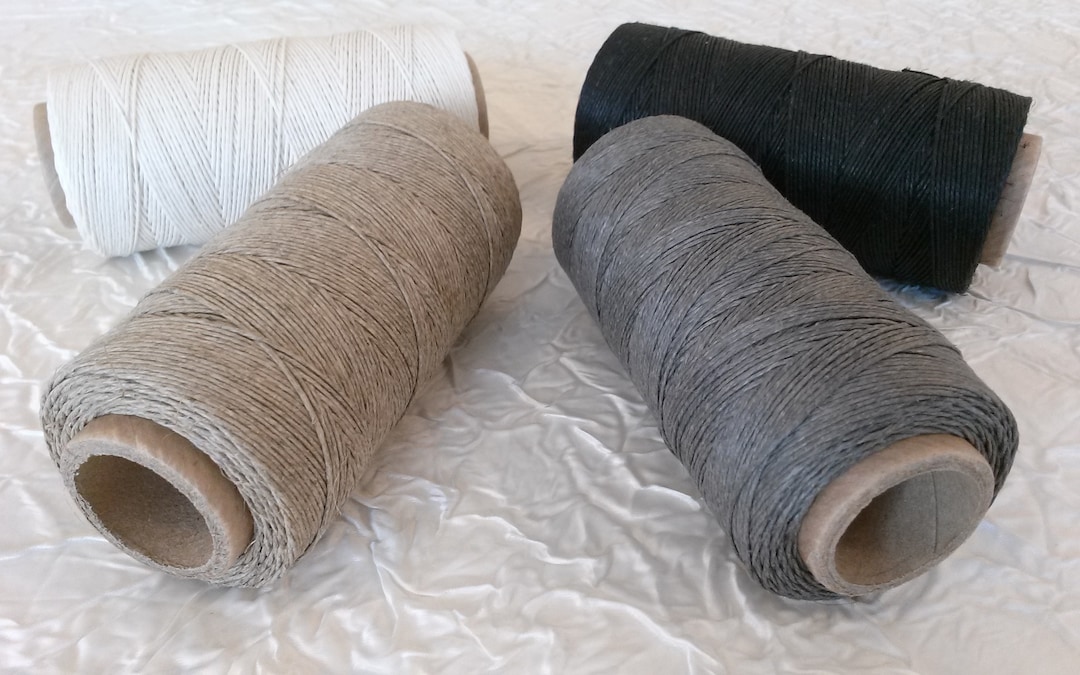 Linen Thread, Waxed Natural Linen Twine, Colored Waxed Natural Linen ...