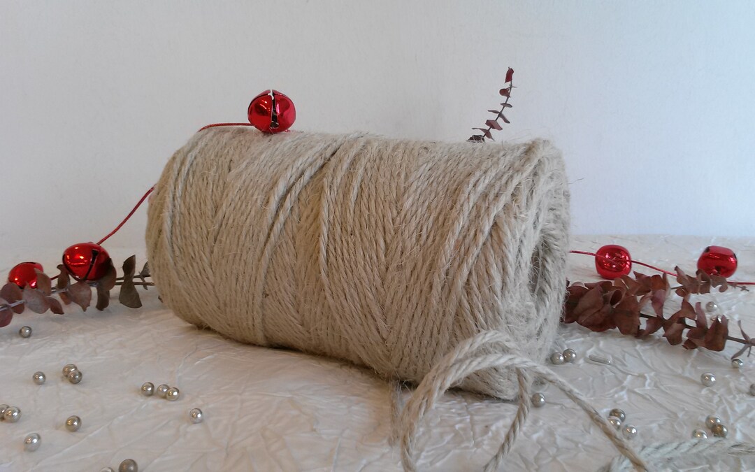 Natural Jute Twine Spool 4mm, 250m, 1kg (0.16"-274yd-2.2lb), Jute ...