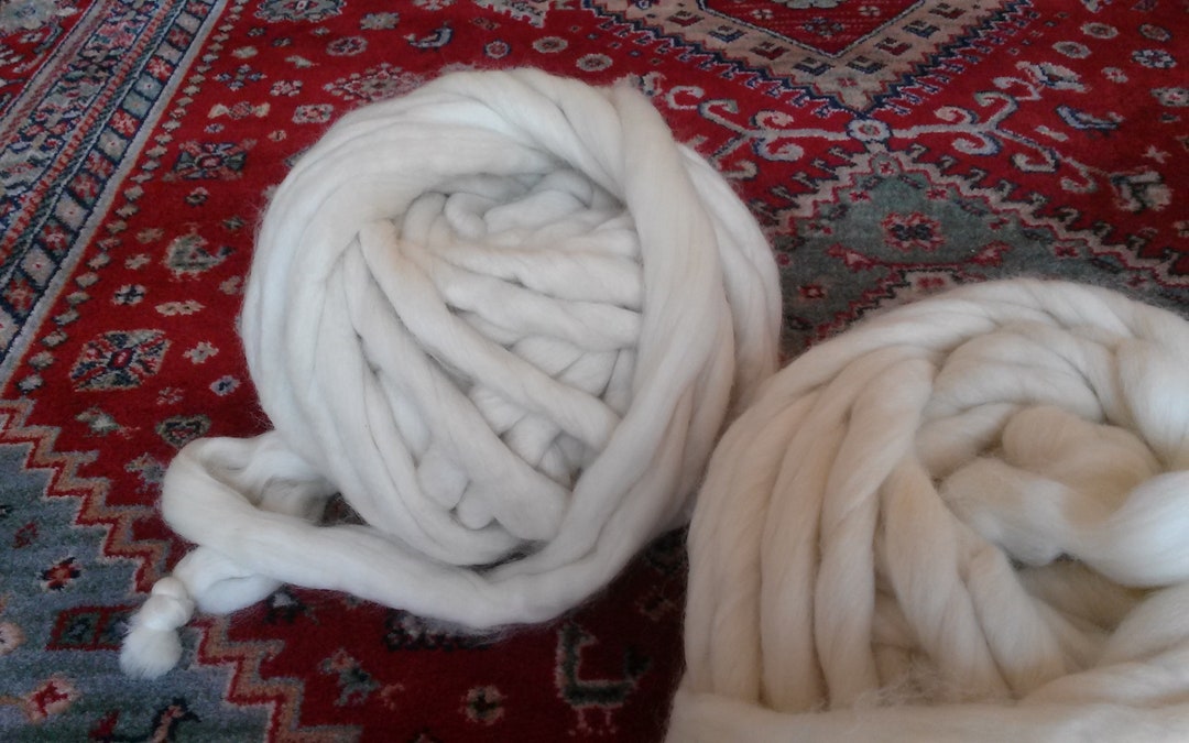 Knitting Wool, Pure Virgin Merino Wick Jumbo/giant, XXL Merino Wick ...