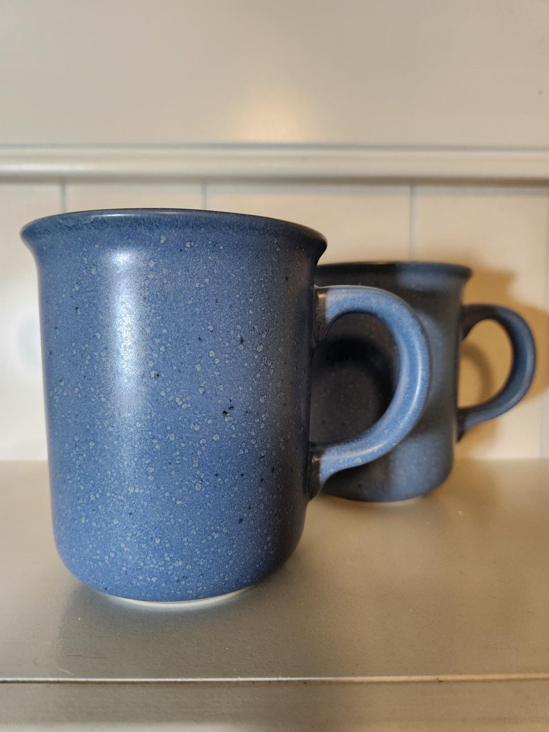 Pair of Vintage Dansk Mesa Sky Blue Coffee/tea Mugs W/ Large Handles ...